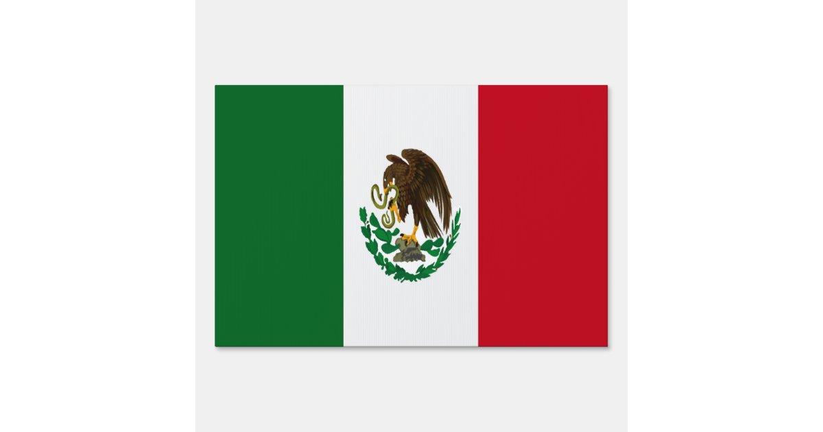 Patriotic Mexico flag Sign | Zazzle