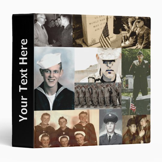 Patriotic Military Collage 1.5" Binder | Zazzle.com