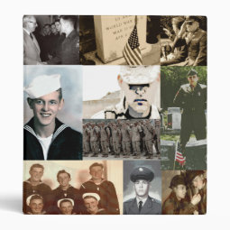 Patriotic Military Collage 1" Binder | Zazzle