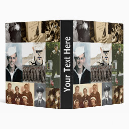 Patriotic Military Collage 1" Binder | Zazzle