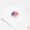 Patriotic Military Graduation Army American Flag Classic Round Sticker ...