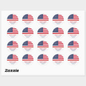 Patriotic Military Graduation Army American Flag Classic Round Sticker ...