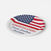 Patriotic Military Graduation Army American Flag Paper Plates | Zazzle