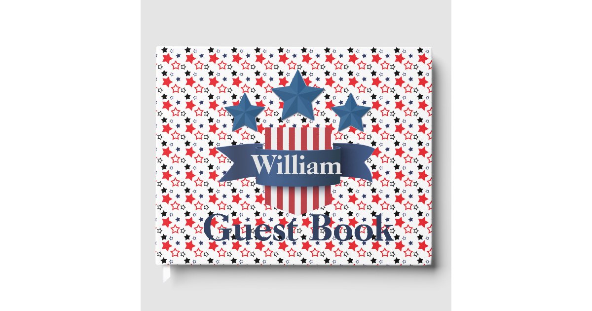 Patriotic Military Guest Book | Zazzle