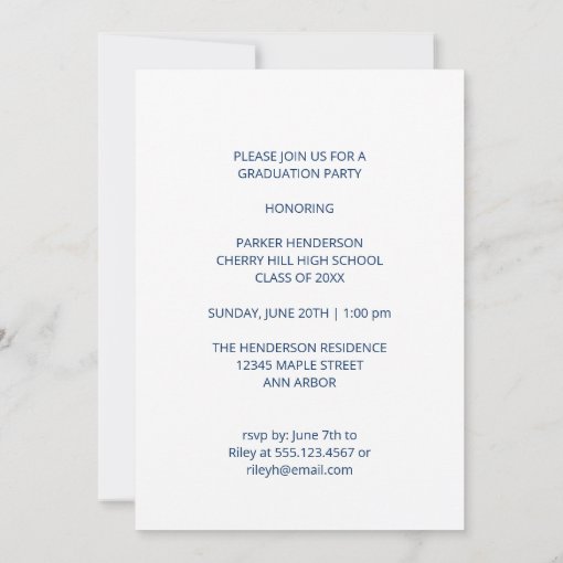Patriotic Military Photo Graduation Party Invitation | Zazzle