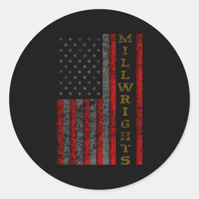 Patriotic Millwrights Us Flag Classic Round Sticker | Zazzle
