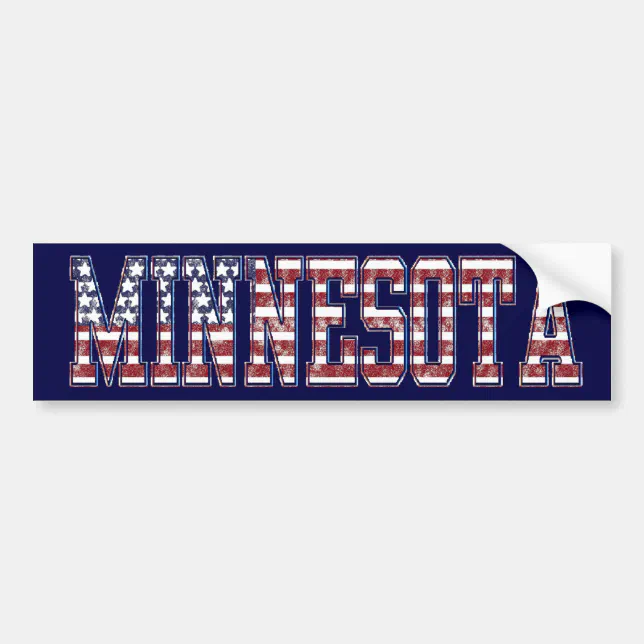 PATRIOTIC MINNESOTA BUMPER STICKER | Zazzle