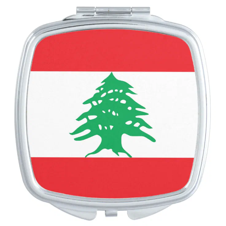 Patriotic mirror with flag of Lebanon | Zazzle