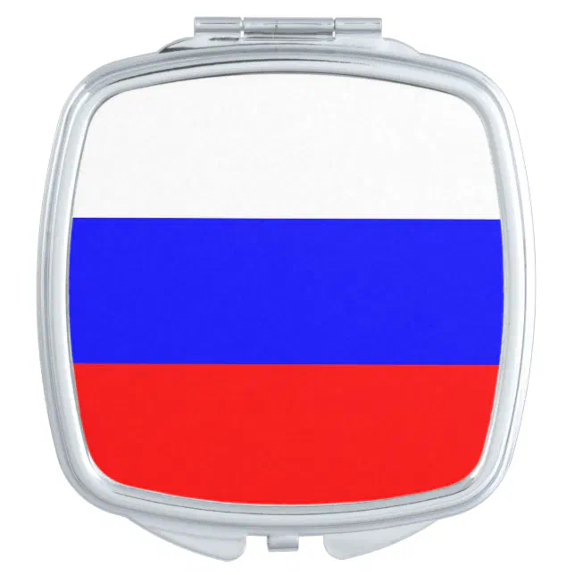 Patriotic mirror with flag of Russia | Zazzle