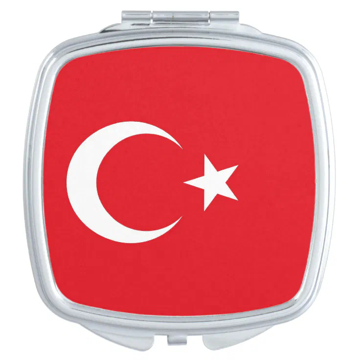 Patriotic mirror with flag of Turkey | Zazzle