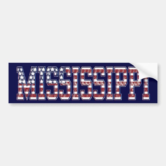 PATRIOTIC MISSISSIPPI BUMPER STICKER | Zazzle.com