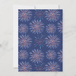 Patriotic Modern 4th of July Fireworks Party Invitation | Zazzle
