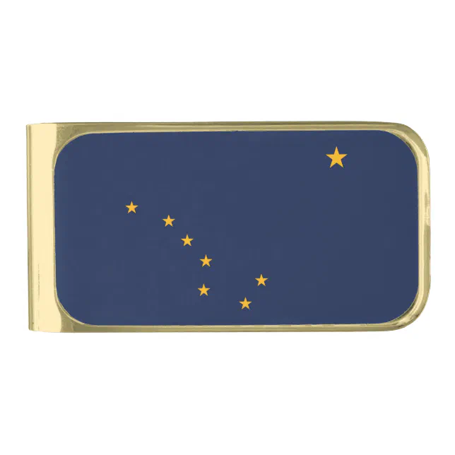 Patriotic Money Clip with flag of Alaska, USA | Zazzle