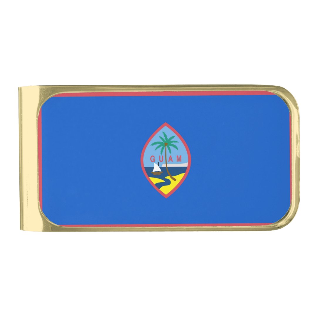 Patriotic Money Clip with flag of Guam, USA | Zazzle
