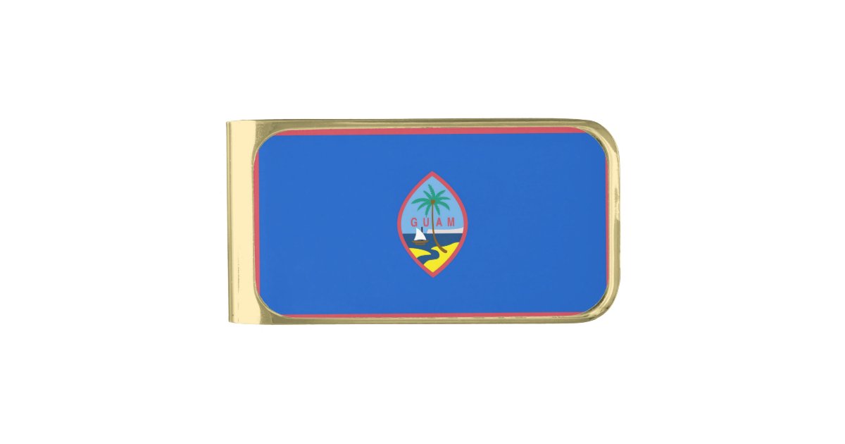 Patriotic Money Clip with flag of Guam, USA | Zazzle
