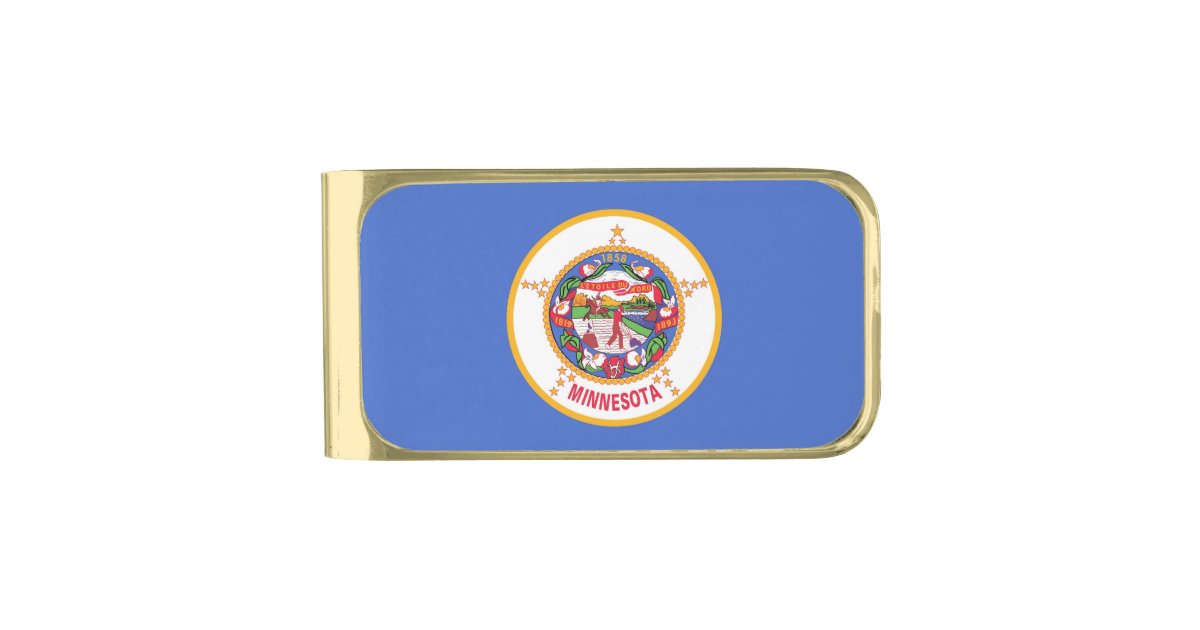 Patriotic Money Clip with flag of Minnesota | Zazzle