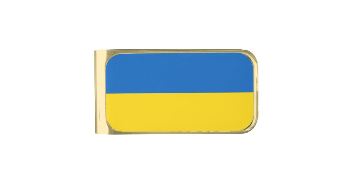 Patriotic Money Clip with flag of Ukraine | Zazzle