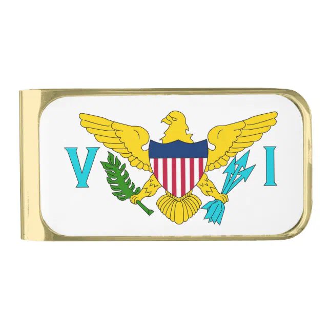 Patriotic Money Clip with flag of Virgin Islands | Zazzle