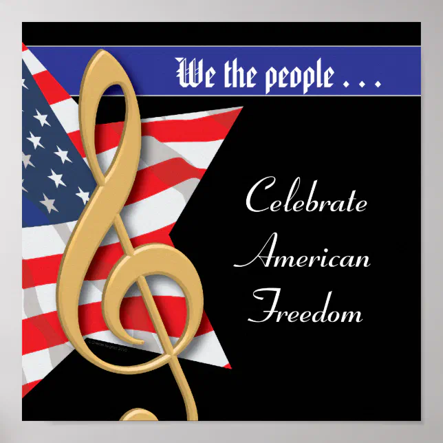 Patriotic Music Poster | Zazzle