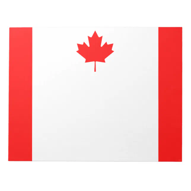 Patriotic National Flag of CANADA Notepad | Zazzle