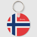 Patriotic Norway Keychain, Norwegian Flag Keychain | Zazzle