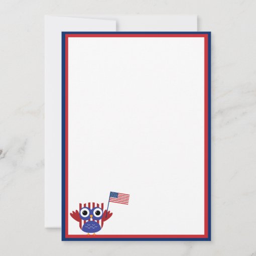 Patriotic Owls Fourth of July Party Invitation | Zazzle