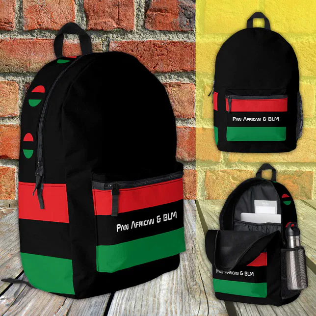 Patriotic Pan African Flag & Unia Symbol Printed Backpack | Zazzle