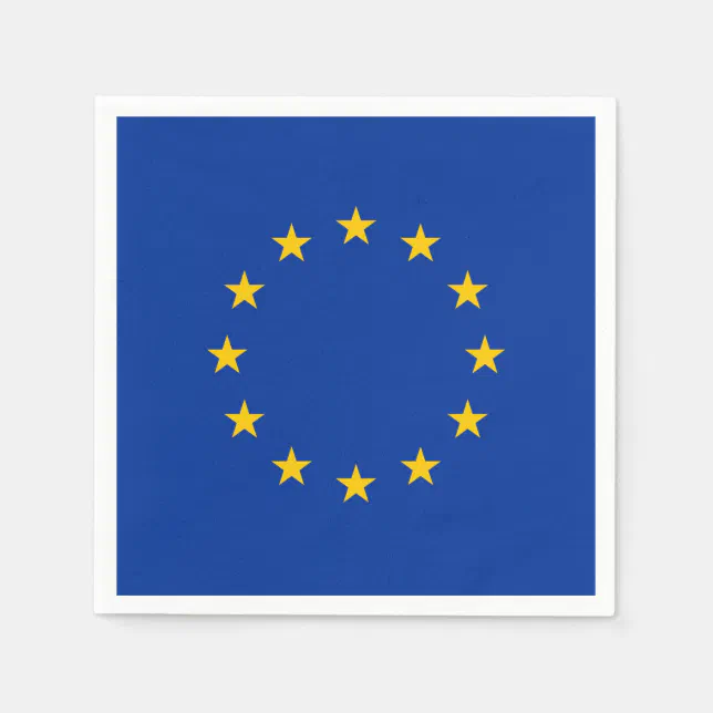 Patriotic paper napkins with European Union flag | Zazzle