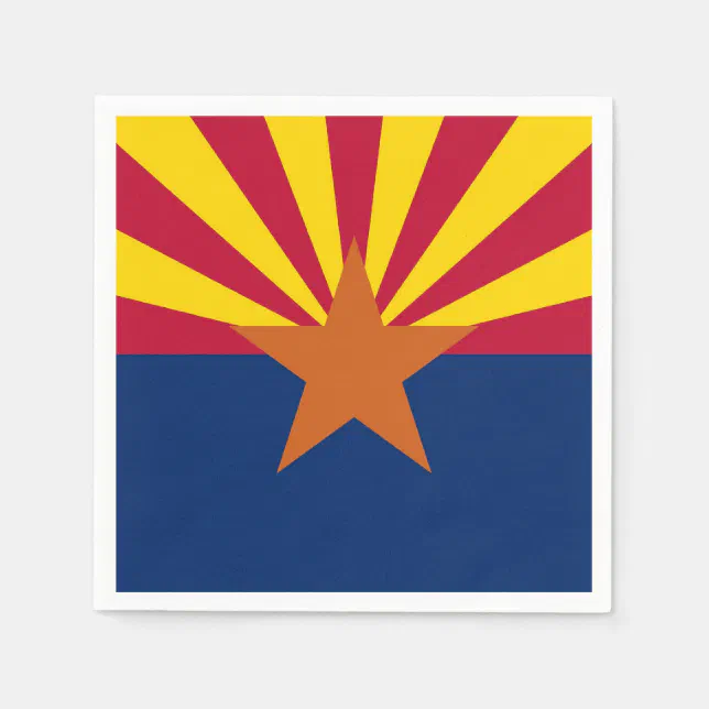 Patriotic paper napkins with flag of Arizona, USA | Zazzle