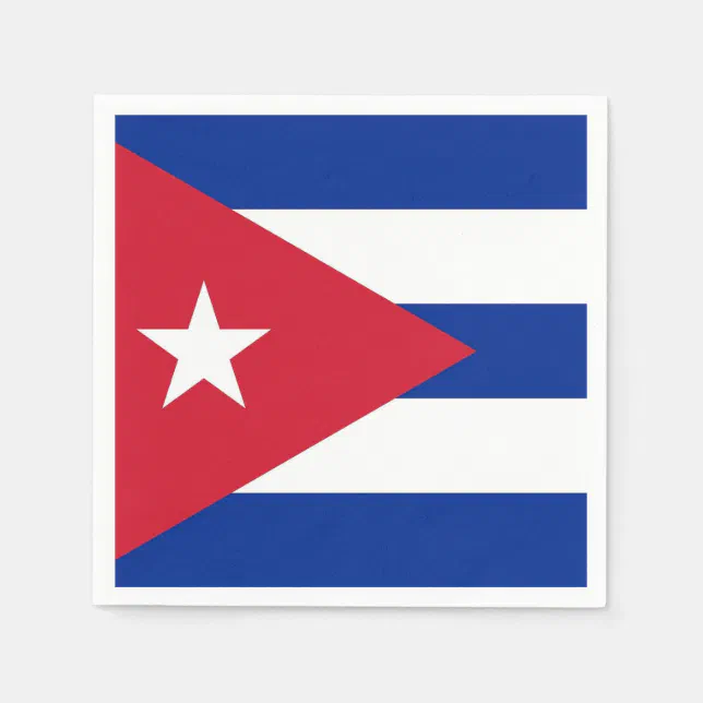 Patriotic paper napkins with flag of Cuba | Zazzle