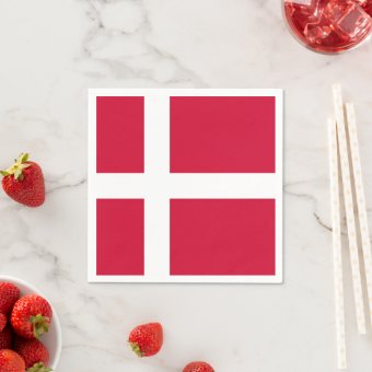 Patriotic paper napkins with flag of Denmark | Zazzle