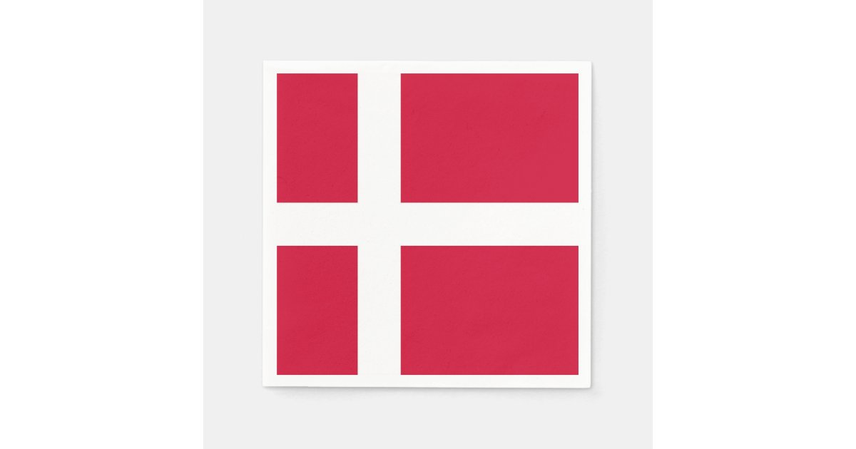 Patriotic paper napkins with flag of Denmark | Zazzle