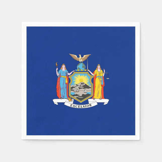 Patriotic paper napkins with flag of New York | Zazzle