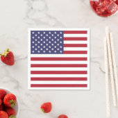 Patriotic paper napkins with flag of USA | Zazzle