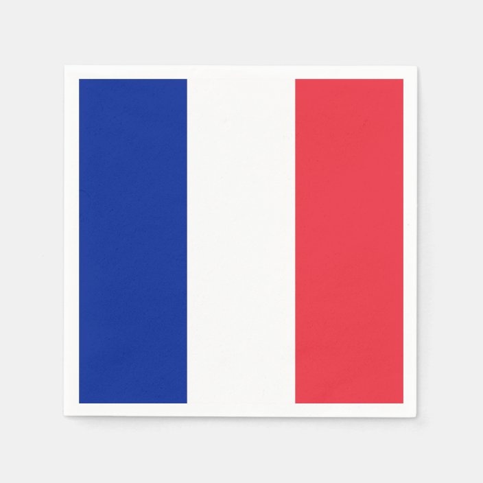 Patriotic paper napkins with France flag | Zazzle.com