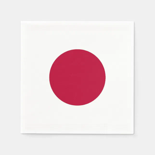 Patriotic paper napkins with Japan flag | Zazzle