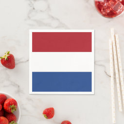 Patriotic paper napkins with Netherlands flag | Zazzle