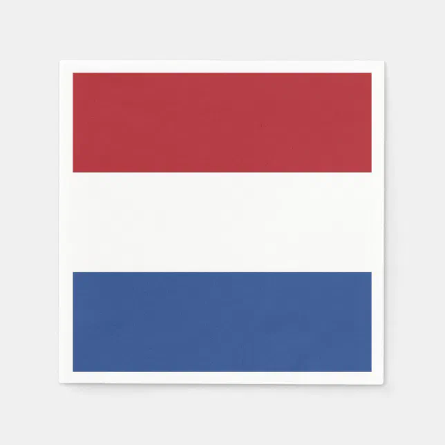 Patriotic paper napkins with Netherlands flag | Zazzle