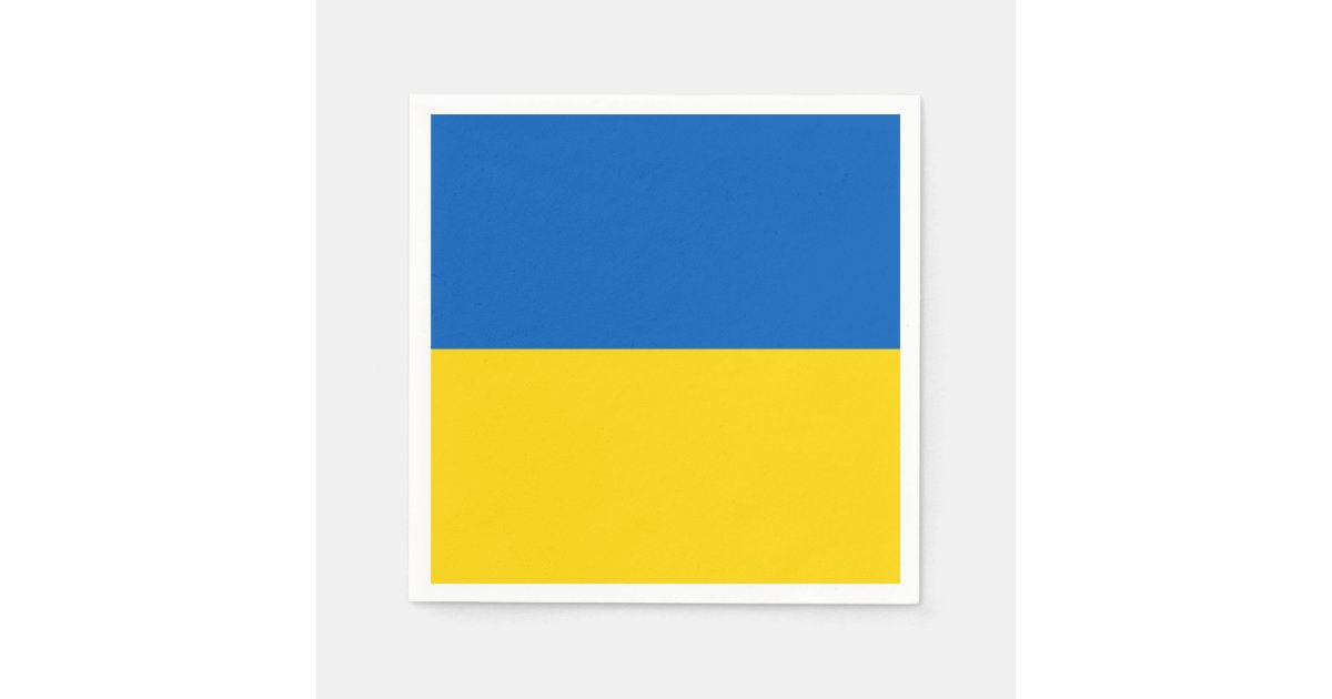 Patriotic paper napkins with Ukraine flag | Zazzle