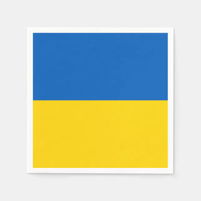 Patriotic paper napkins with Ukraine flag | Zazzle