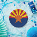Patriotic paper plate with flag of Arizona | Zazzle