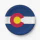 Patriotic paper plate with flag of Colorado | Zazzle