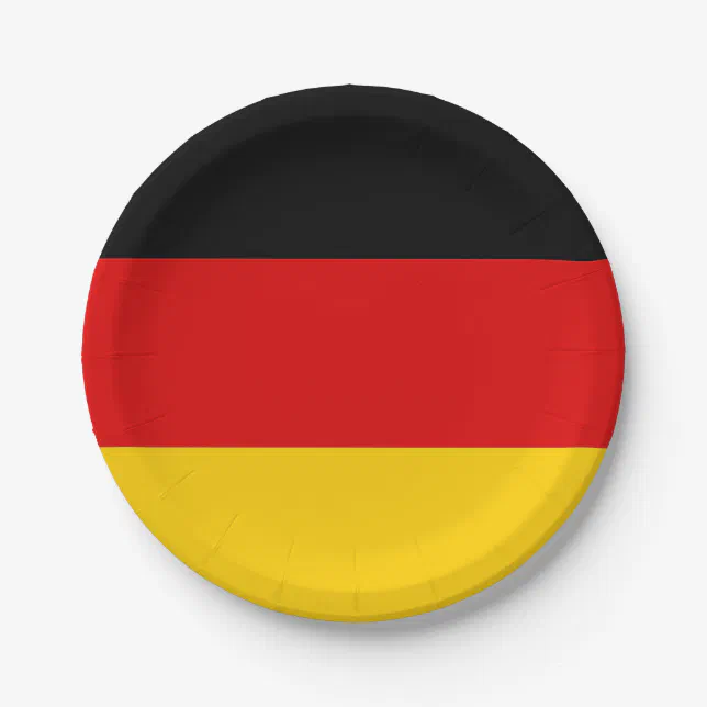 Patriotic paper plate with flag of Germany | Zazzle