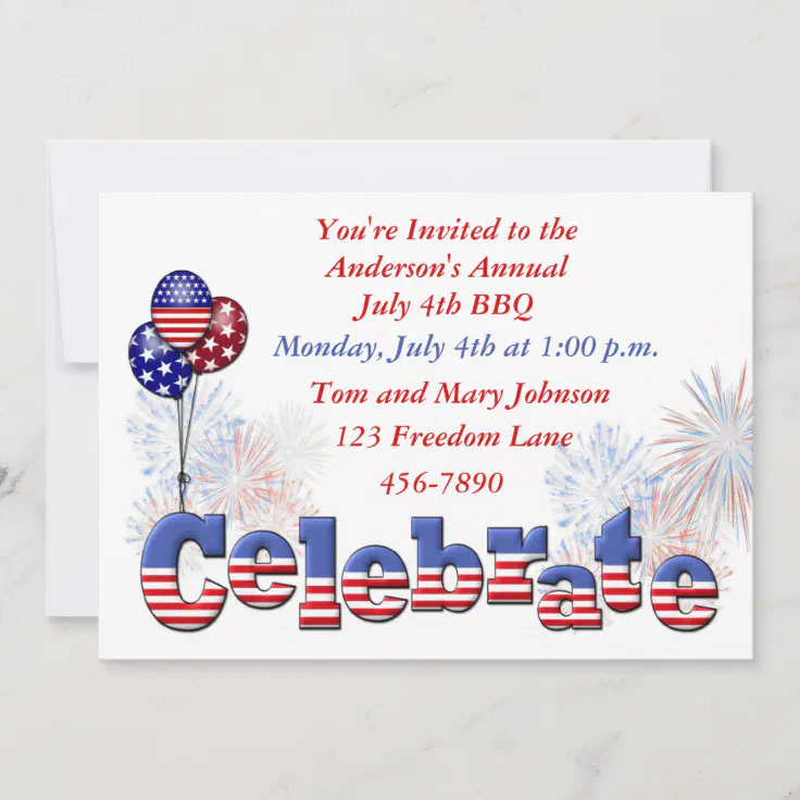Patriotic Party Invitation | Zazzle