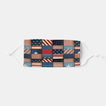 Patriotic Patchwork Face Mask | Zazzle