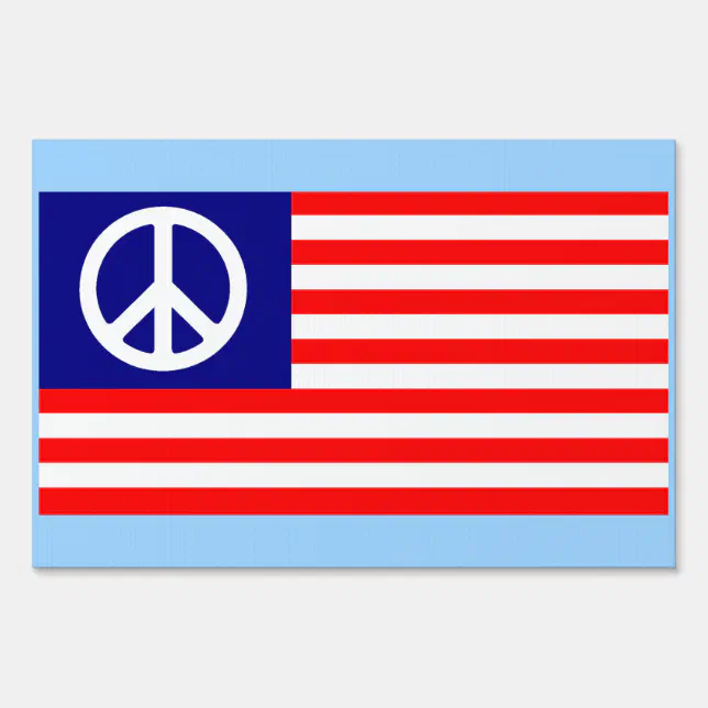 Patriotic Peace Flag Yard Sign | Zazzle
