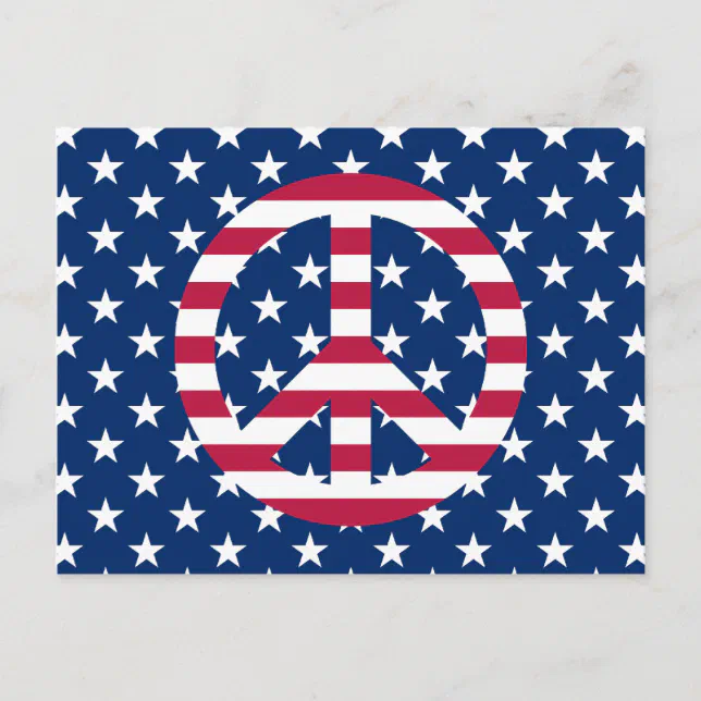 Patriotic Peace Postcard | Zazzle