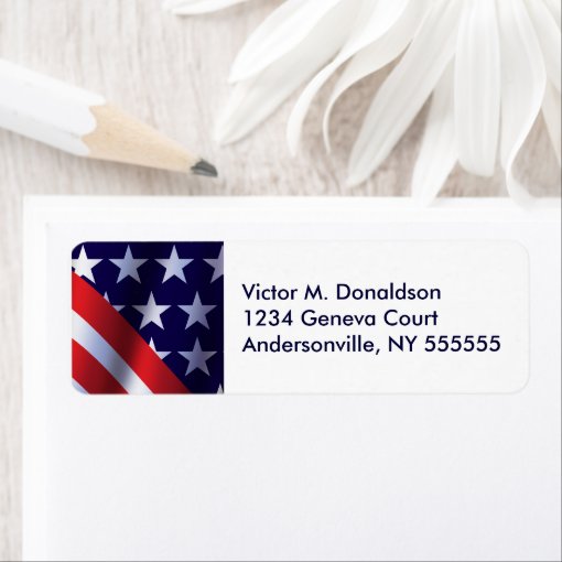 Patriotic Personalized Return Address Labels | Zazzle