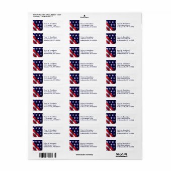 Patriotic Personalized Return Address Labels | Zazzle