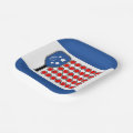 Patriotic Pickleball Red White Blue American Flag Paper Plates | Zazzle